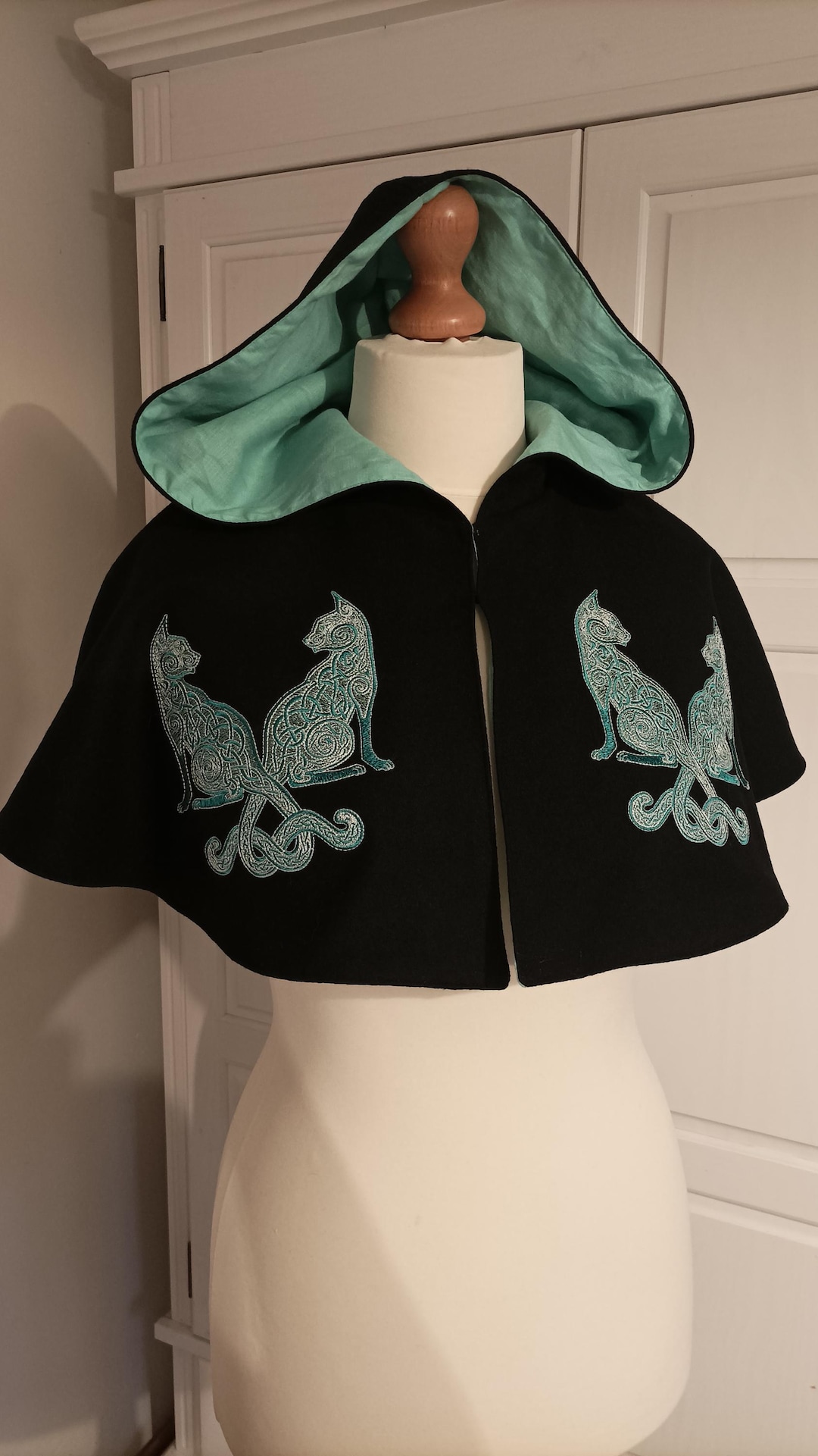 Fantasy Costume, Woolen Cape, Elf Costum, Cosplay, Embroidered Cape ...