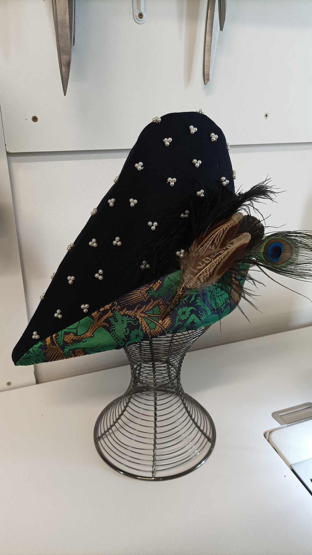 Medieval Hat, Historical Hat, Woolen Medieval Hat, Brocade Hat ...