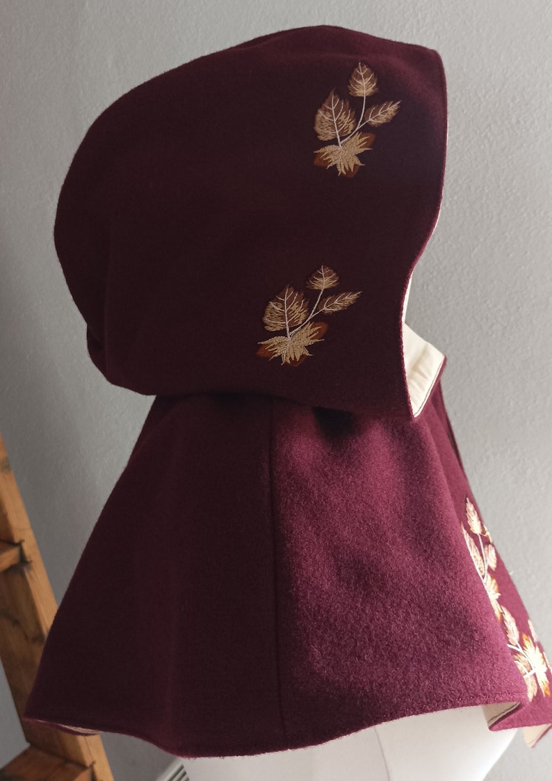 Fantasy Costume Woolen Cape Elf Costum Cosplay Embroidered - Etsy