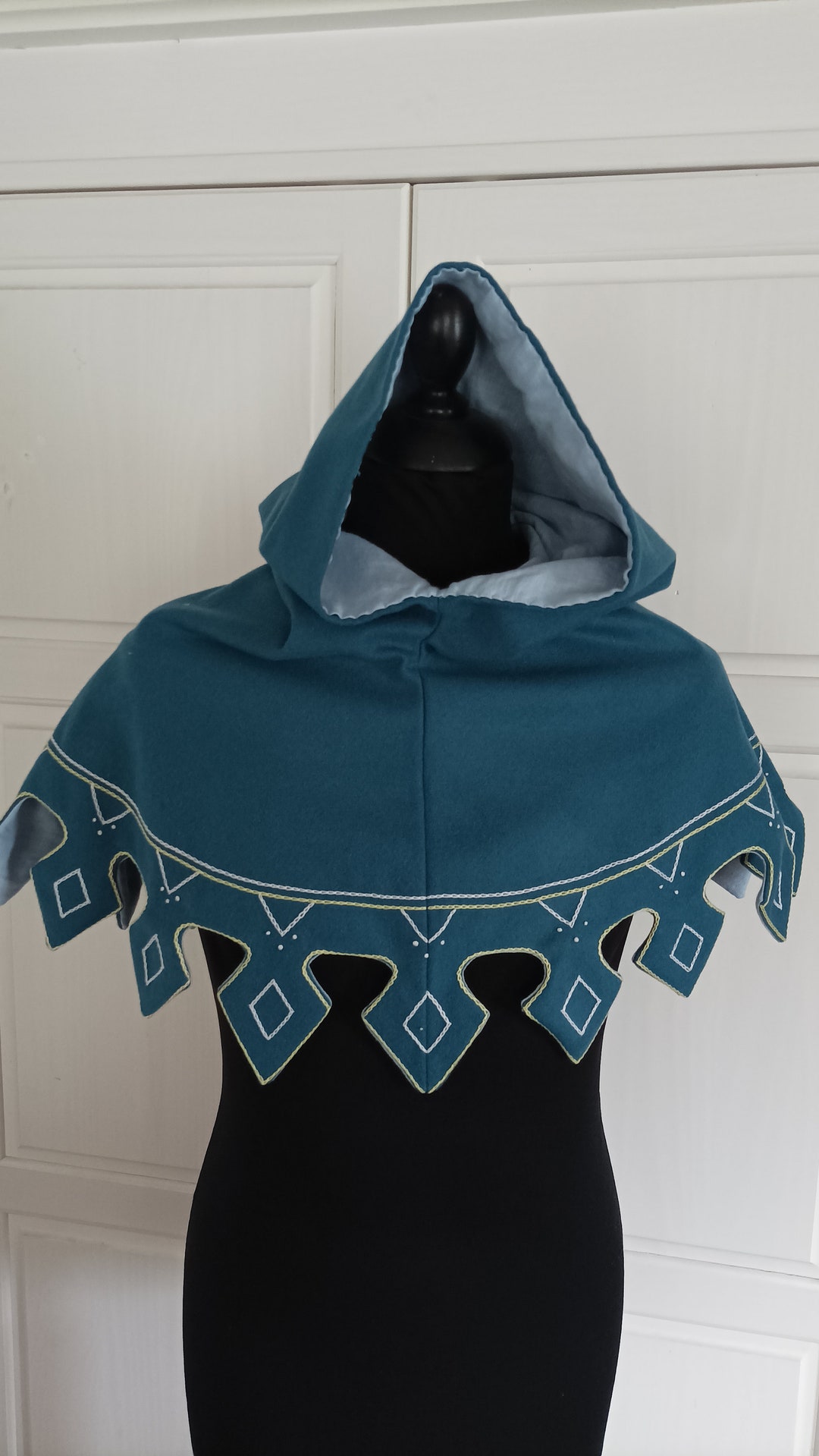 Blue Woolen Medieval Hood for Men and Woman With Hand Embroidery - Etsy