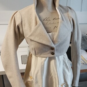 Regency Empire Jacket, Spencer, Regency Spencer, Empire Costume, Woolen ...