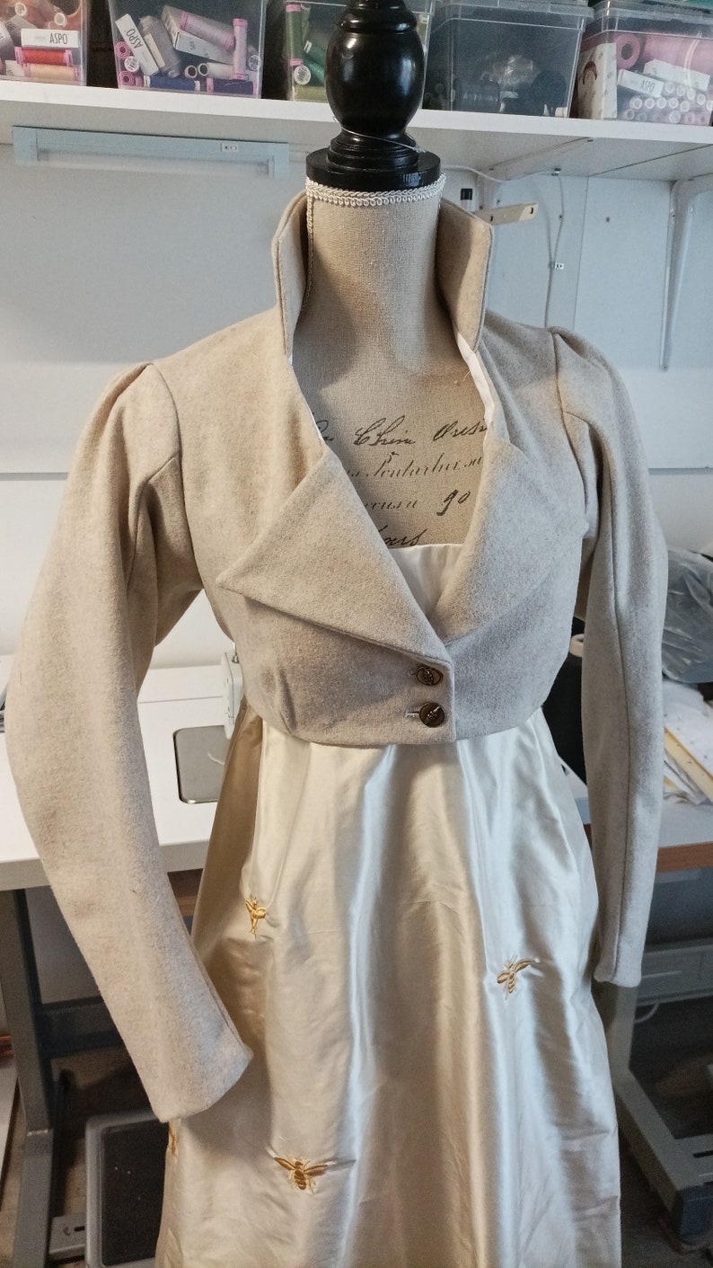 Regency Empire Jacket, Spencer, Regency Spencer, Empire Costume, Woolen ...