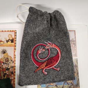 Medieval Pursemedieval Bag, Woolen Bag, Bag With Historical Embroidery ...