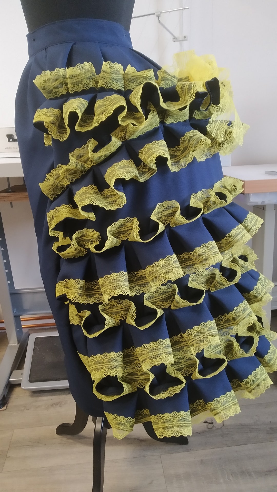 Tournure Bustle, Ruffle Skirt, Victorian Ruffle Underskirt, Victorian ...