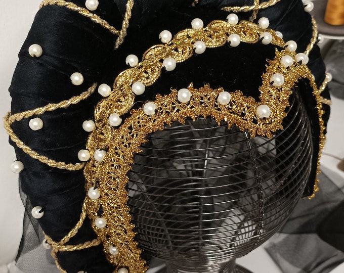 Renaissance Headdress, , Woman Historical Costum, Historical Hat ...