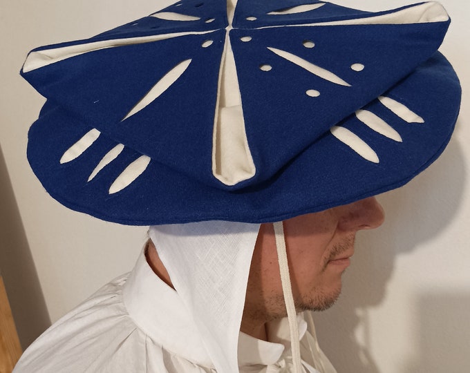 Renaissance Hat, Landsknecht Hat, Men Hat, Slashed Hat, Costume ...