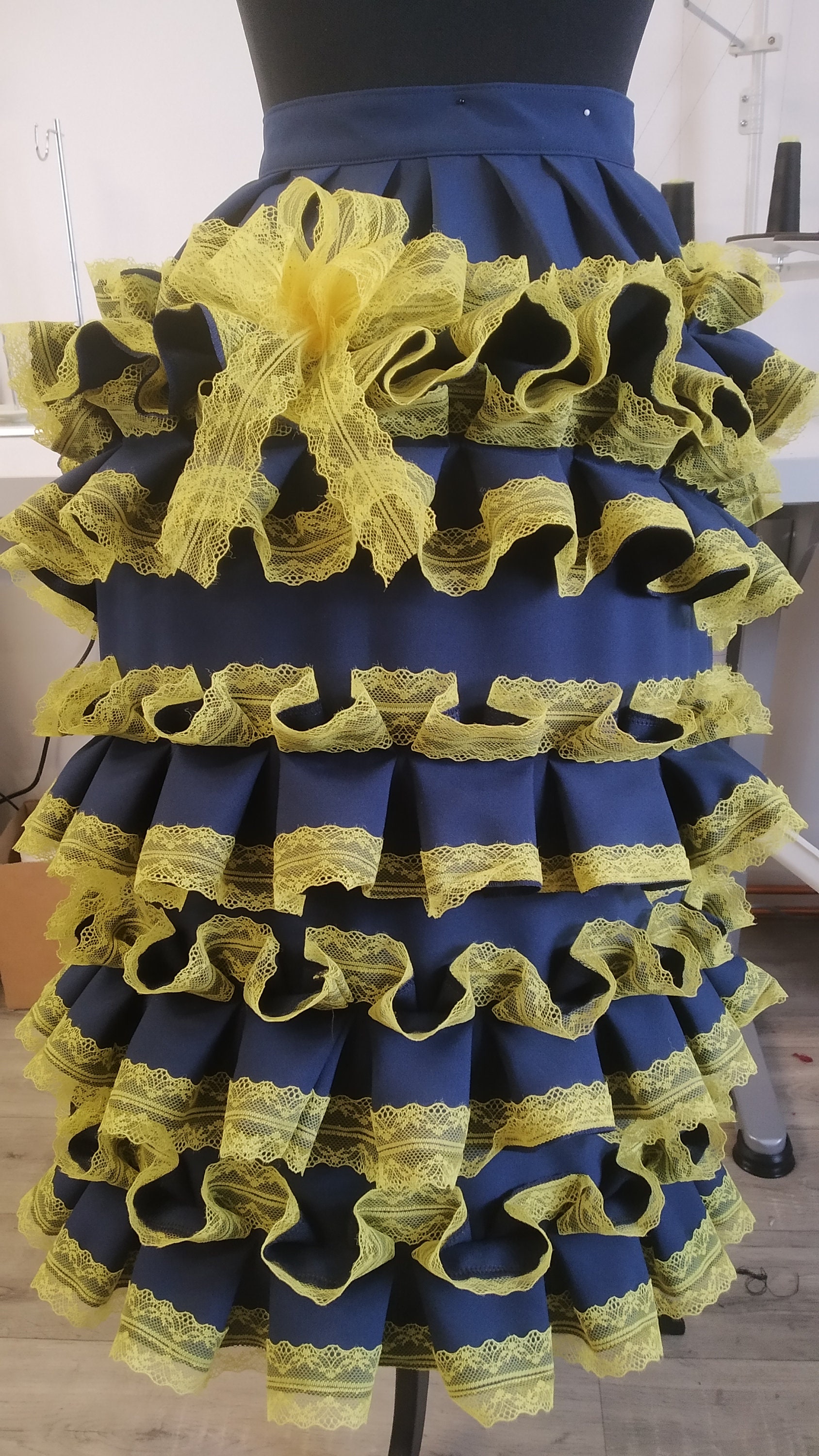 Tournure bustle ruffle skirt victorian ruffle underskirt | Etsy