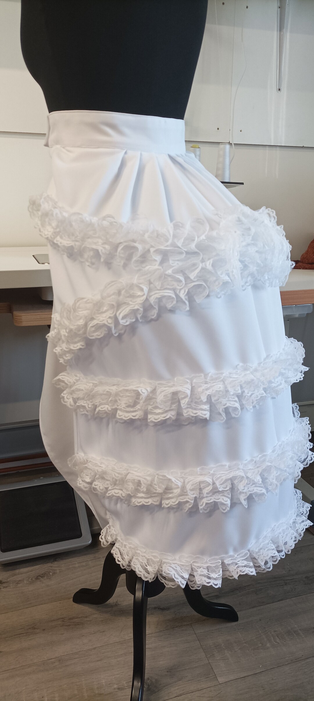 Tournure Bustle, Ruffle Skirt, Victorian Ruffle Underskirt, Victorian ...