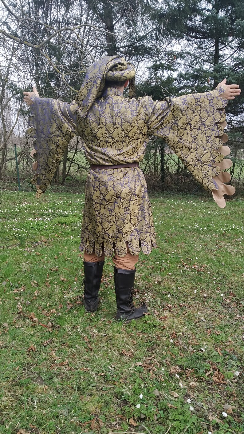 Medieval Houpelande for Men Medieval Coat Medieval Brocade - Etsy