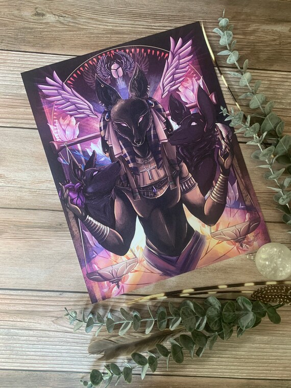 Anubis Wall Art Print Egyptian Wall Hanging Decoration - Etsy