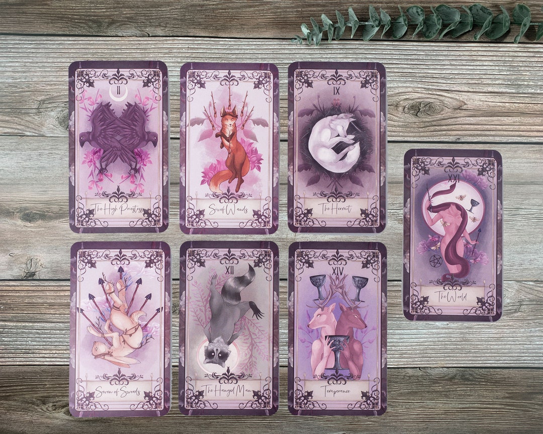 SILVER EDGES the Reigning Rouge Tarot Deck, Booklet, Divination ...