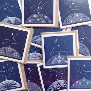 Pack of 12 Star Sign Constellation Cards - Etsy