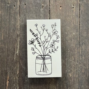 Wildflower Mini Signs, Hand Painted Tiered Tray Wildflower Signs for ...