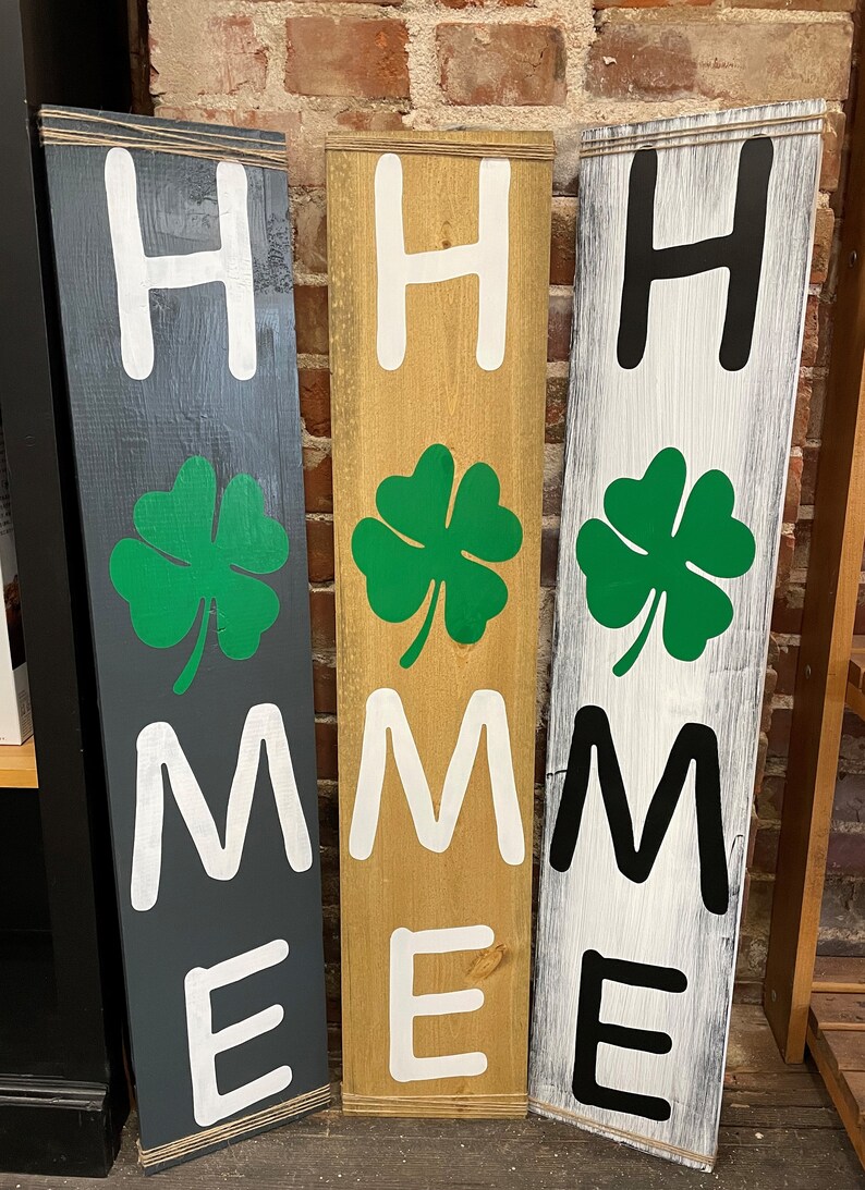 Wooden Spring Porch Sign With Twine, LOVE With Heart, HOME With ...