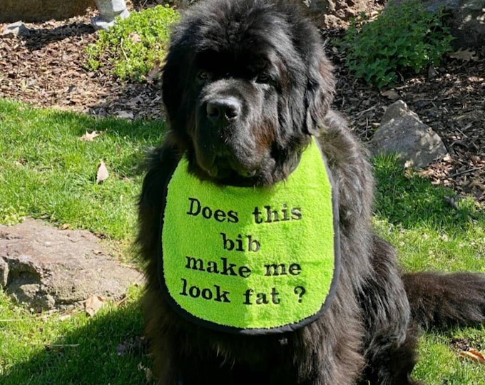Dog Bib ,large Drool Bib, Slobber Dog Bib , Newfoundland Dog ,st ...