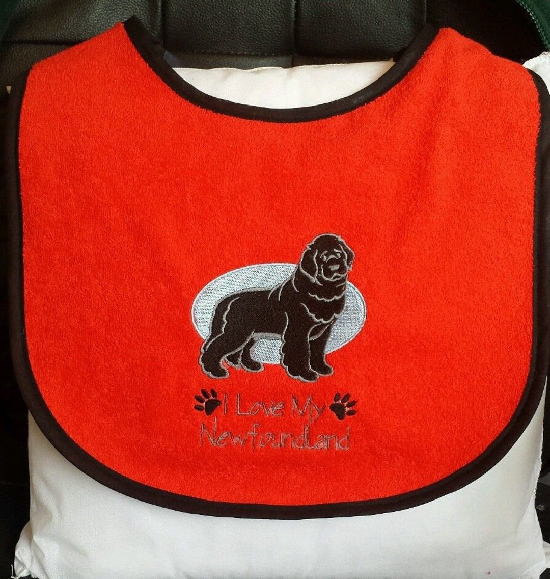 Newfoundland Dog Bib: Large Breed Terry Towel Drool Bib - Etsy