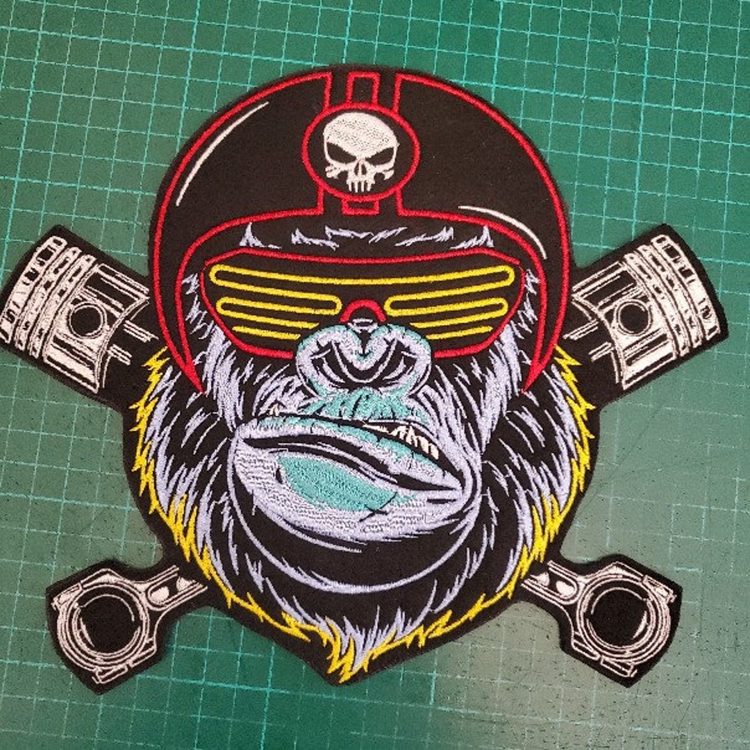 Large Gorilla Patch , Iron on Patch , Embroidered Patch , Sew on Patch ...