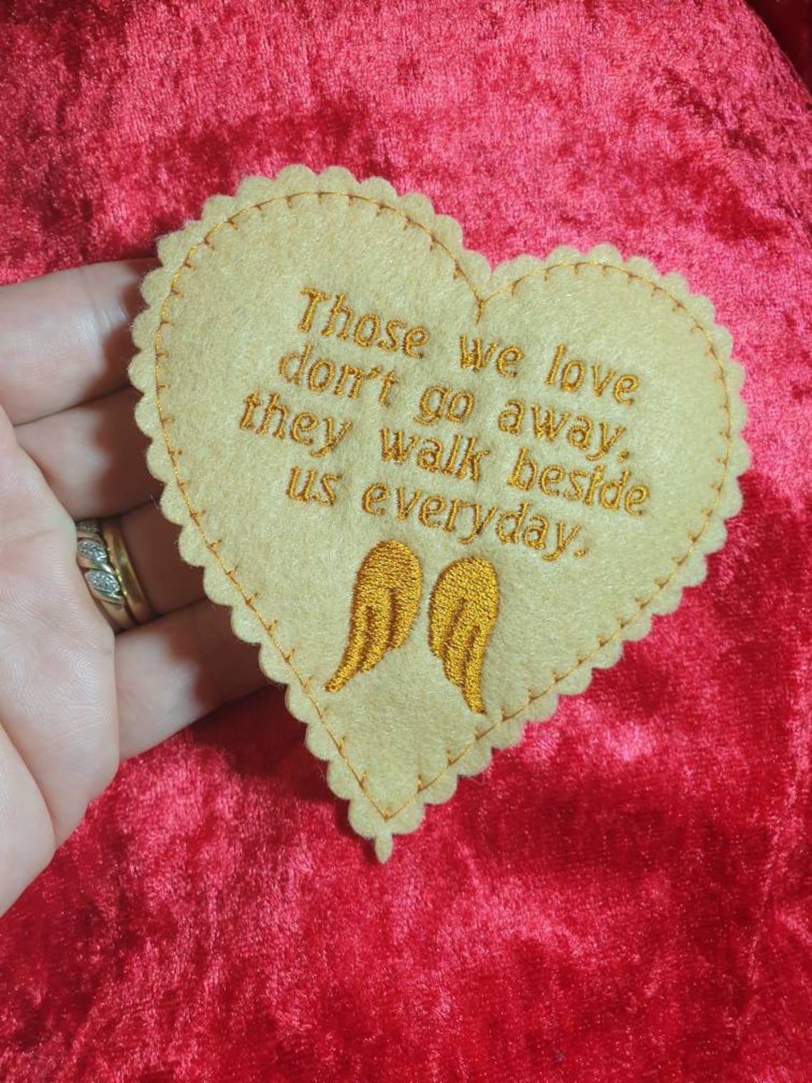 Embroidered patch memory cushion pillow memory bear | Etsy