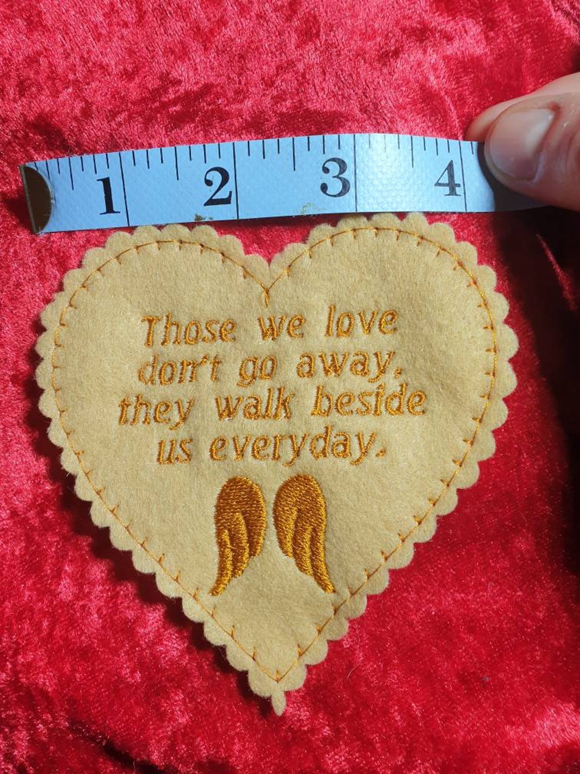 Embroidered patch memory cushion pillow memory bear | Etsy