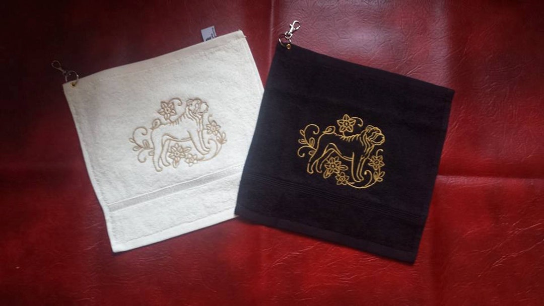 Dog Drool Slobber Cloth With Clip Shar Pei - Etsy