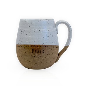 Laura Lynn Large Stoneware Pottery Peace Mug laura Kotsmith Brainerd ...