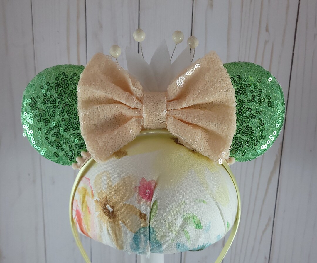 Clearance Tiana Princess and the Frog Minnie Mouse Ears Headband With ...