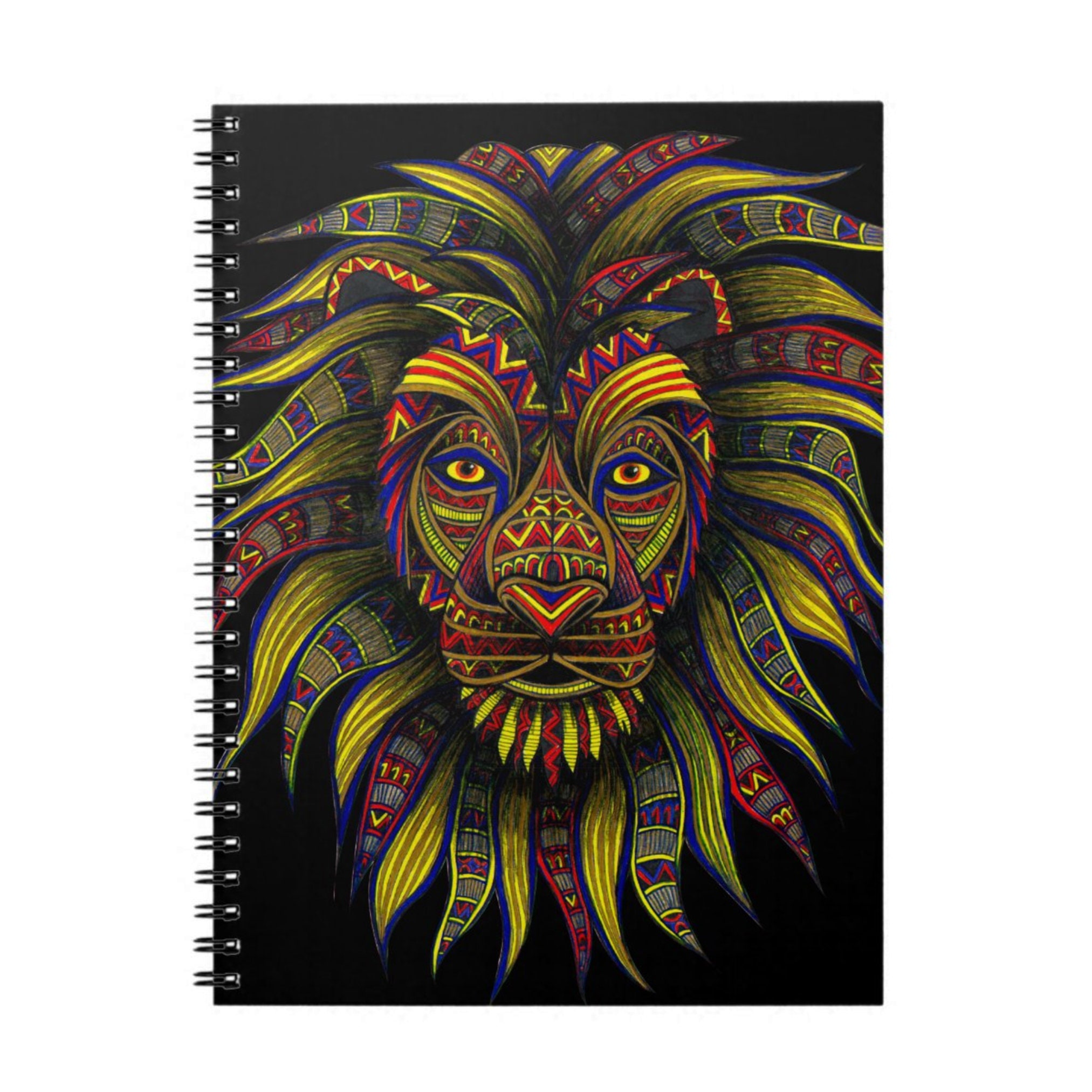 Lion Notebook - Animal Notebook - 80 Page Spiral Notebook - Spiral ...