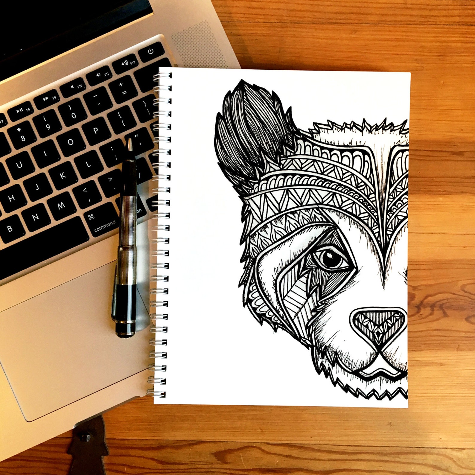 Panda Notebook Animal Notebook 80 Page Spiral Notebook - Etsy