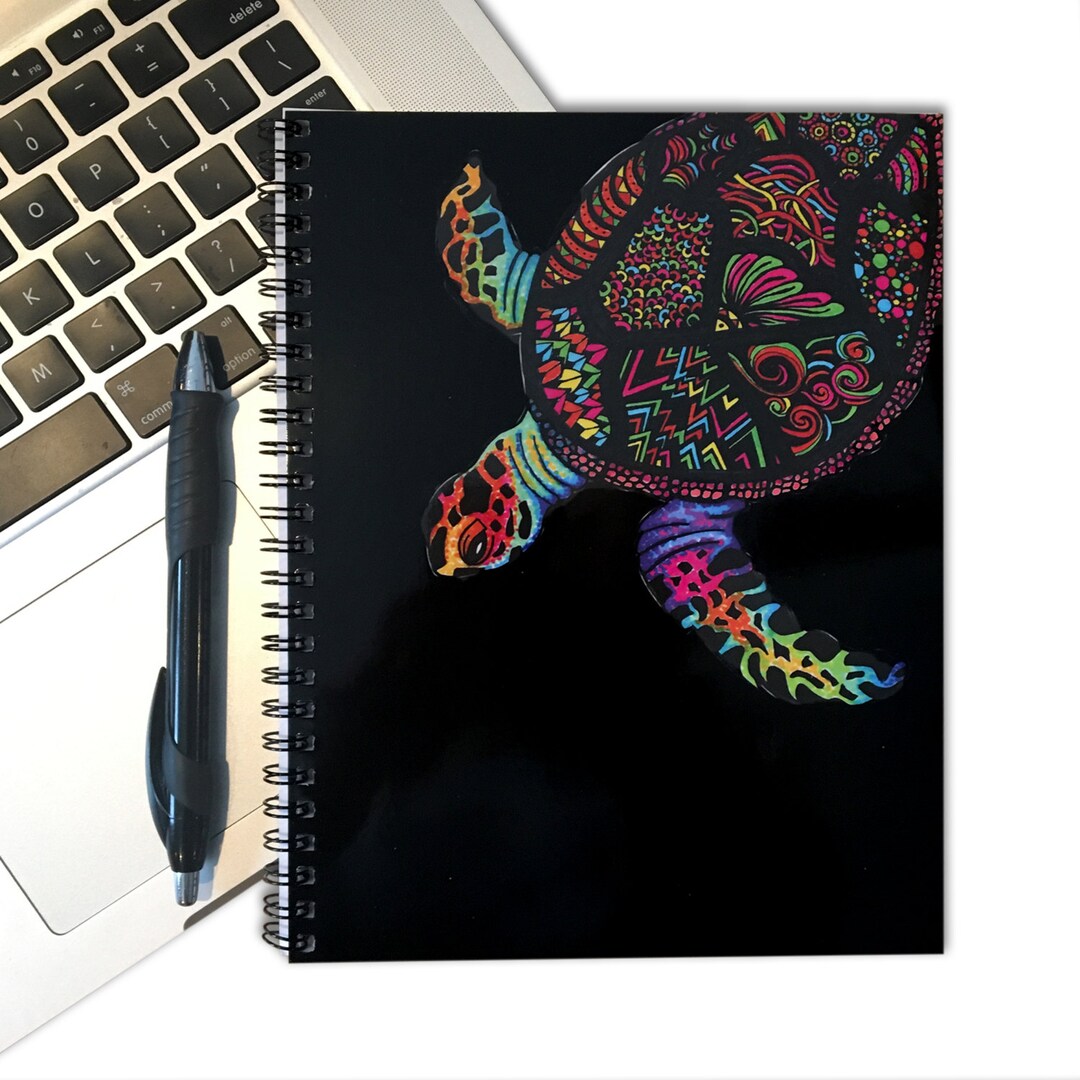 Turtle Notebook Animal Notebook 80 Page Spiral Notebook - Etsy