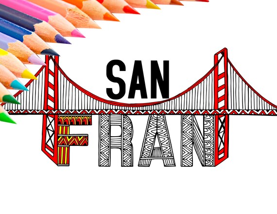 Coloring Page Download Printable Art Download San - Etsy