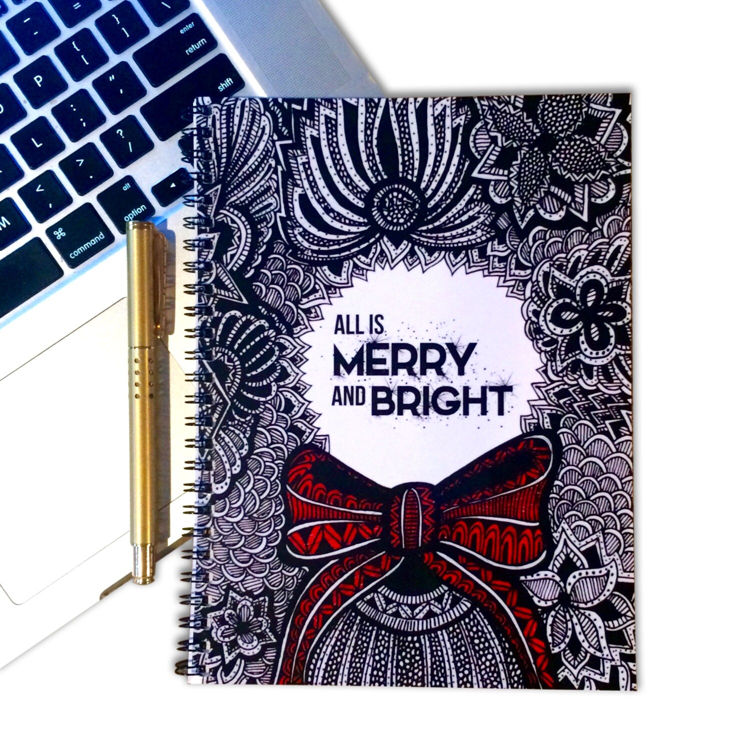 Christmas Notebook 80 Page Spiral Notebook Christmas | Etsy