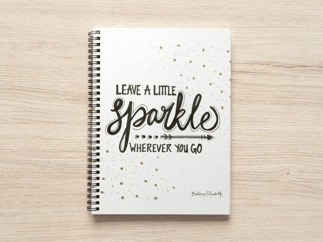 Quote Notebook - Calligraphy Notebook - 80 Page Spiral Notebook ...