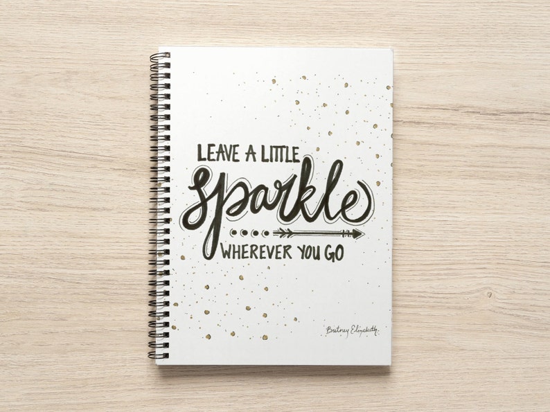 Quote Notebook - Calligraphy Notebook - 80 Page Spiral Notebook ...