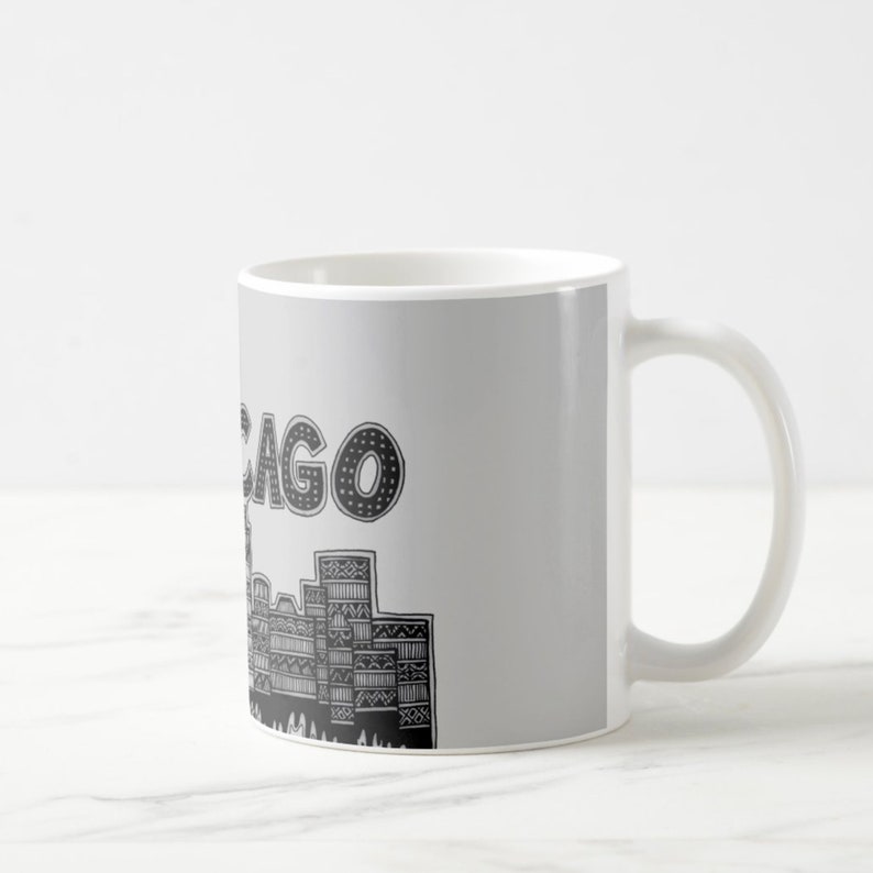 Chicago Coffee Mug 11oz. Mug Chicago Skyline Cup Windy - Etsy