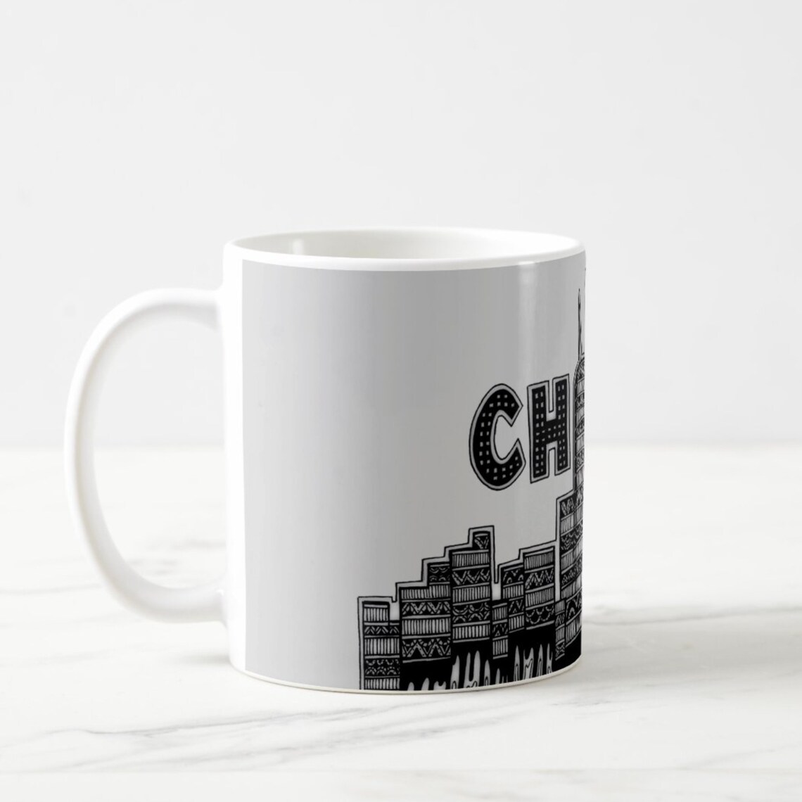 Chicago Coffee Mug 11oz. Mug Chicago Skyline Cup Windy - Etsy