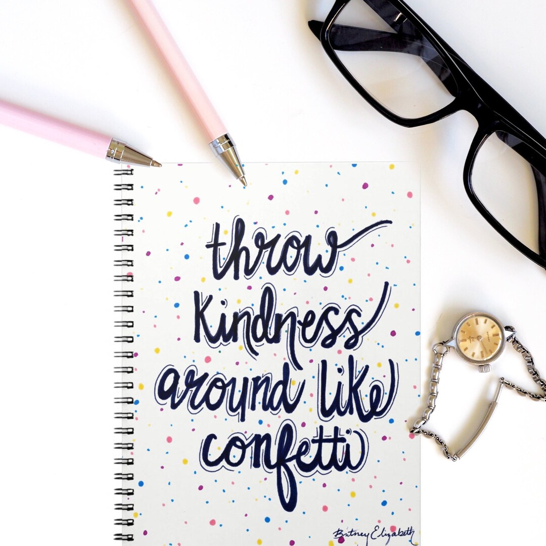 Quote Notebook - Calligraphy Notebook - 80 Page Spiral Notebook ...