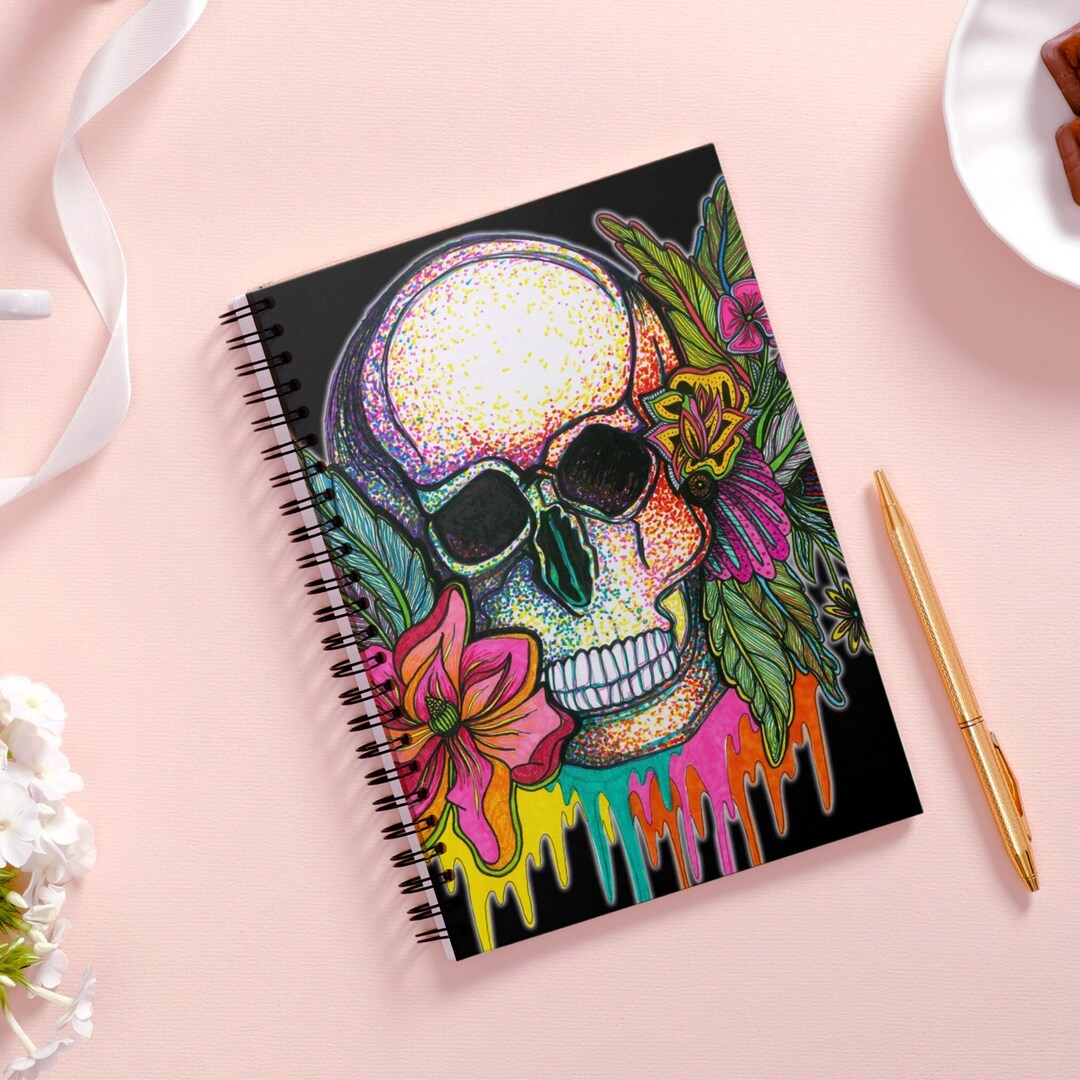 Decorative Notebook - 80 Page Spiral Notebook - Spiral Journal - Flower ...