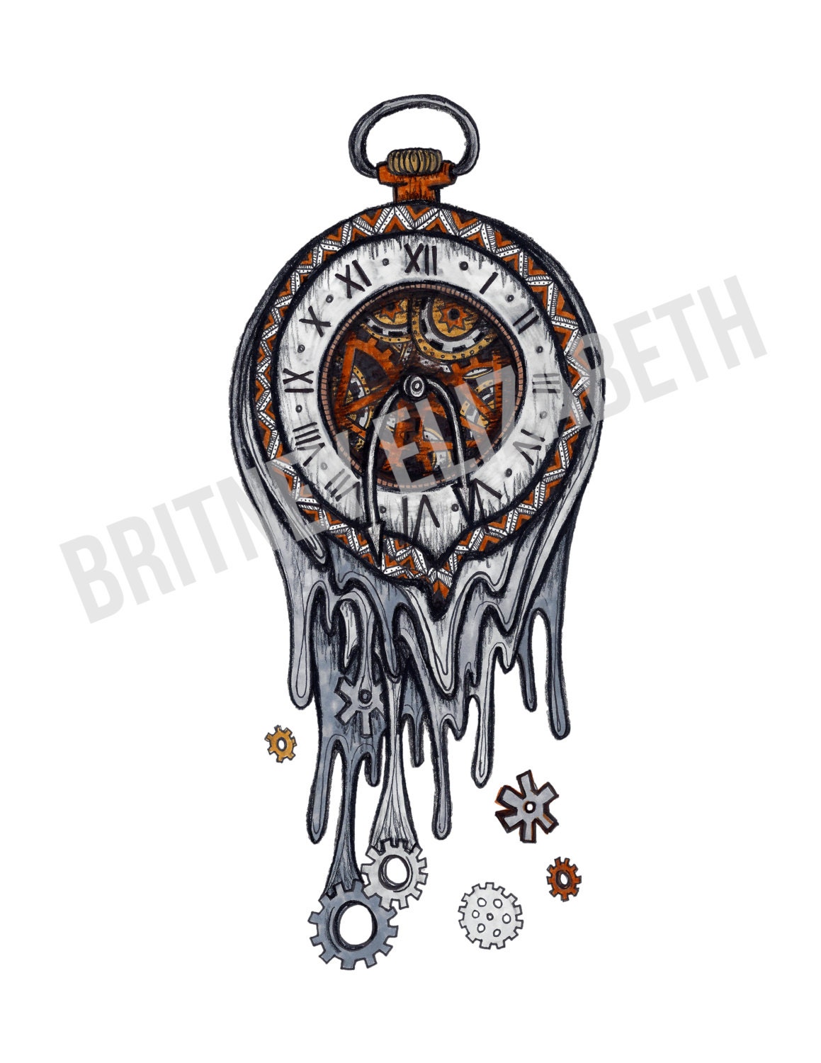 Printable Art Download Clock Art Print PDF Printable Art | Etsy