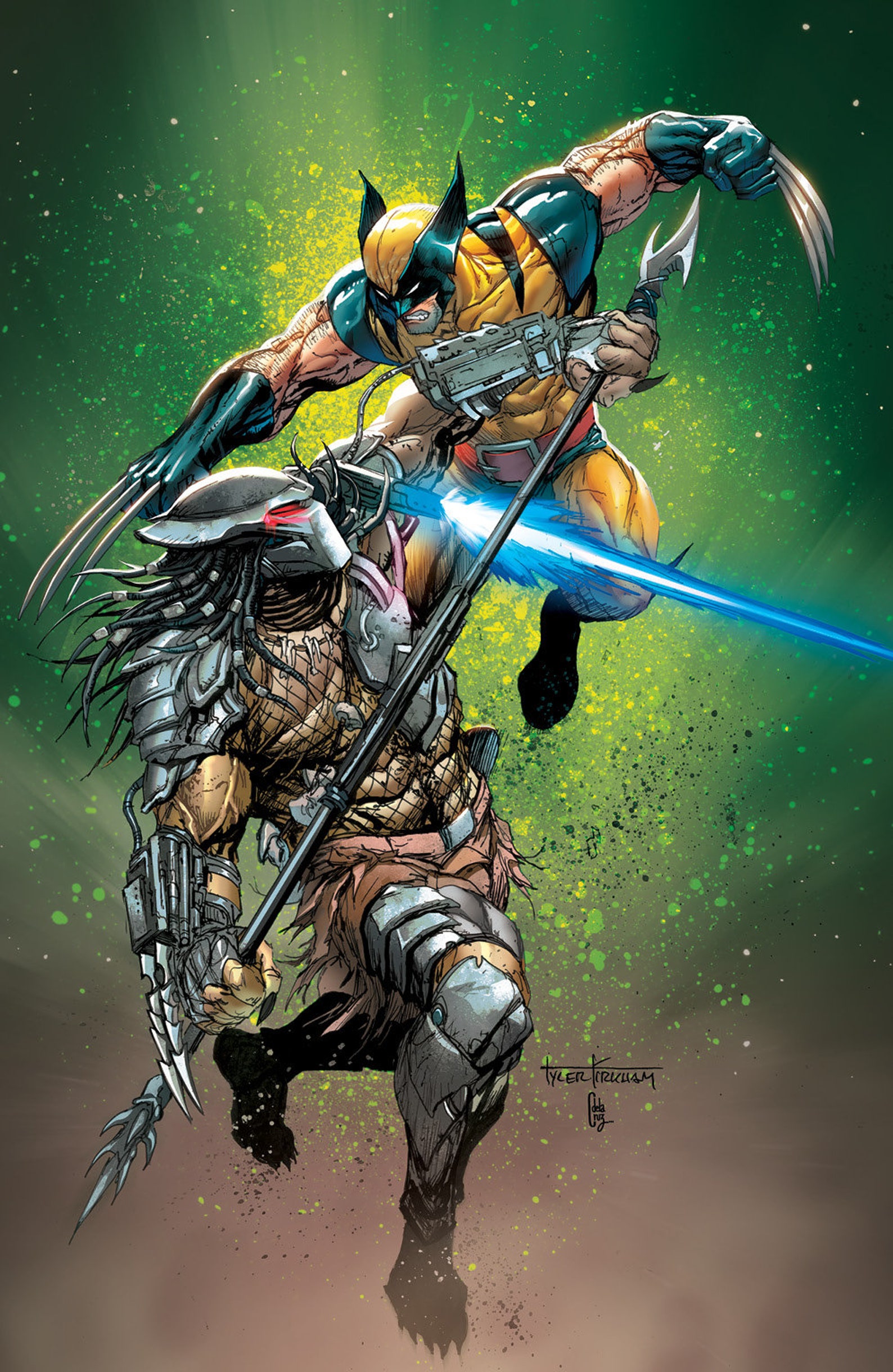 Predator Vs Wolverine Virgin NYCC Exclusive Comic Book Tyler Kirkham - Etsy