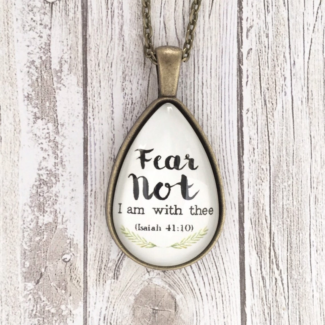 Fear Not I Am With Thee Isaiah 41:10 COLOR Necklace Bible - Etsy