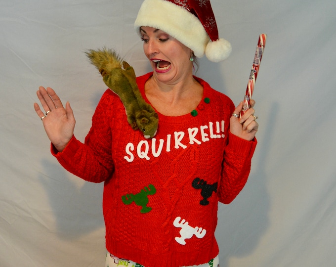 Multi Size, Squirrel, Ugly Christmas Sweater, Women, National Lampoons ...