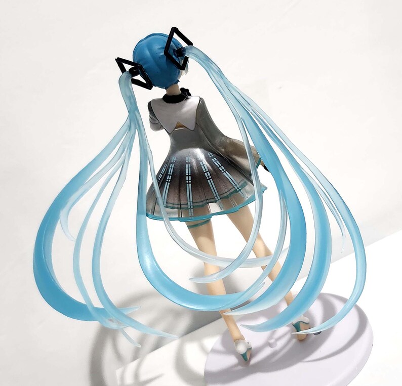 Hatsune Miku Beautiful Outfit Transparent Blue Tie White Shoes Long ...