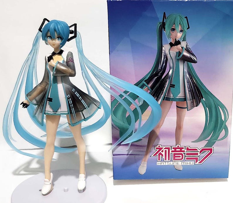 10% OFF Hatsune Miku Figure: Blue Hair, Transparent Cape, 7" Tall (new ...