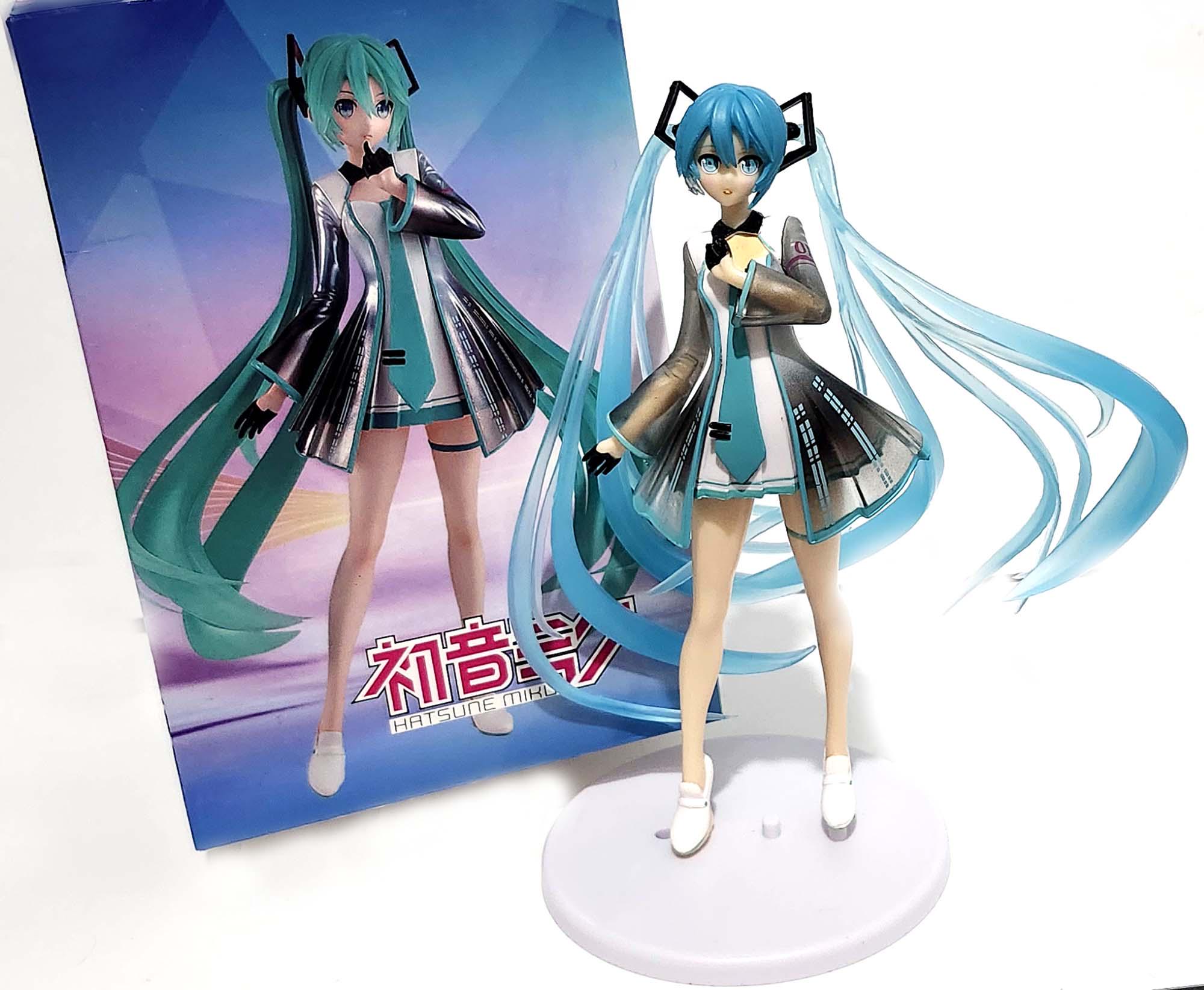 Hatsune Miku Beautiful Outfit Transparent Blue Tie White Shoes Long ...