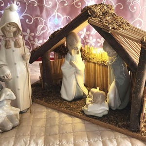 Lladro NATIVITY SET Holy Family: Mary Jesus Joseph Plus Shepherd Boy ...