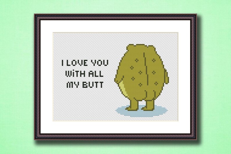 Funny Frog Butt 2 Cross Stitch Pattern PDF Guess What - Etsy