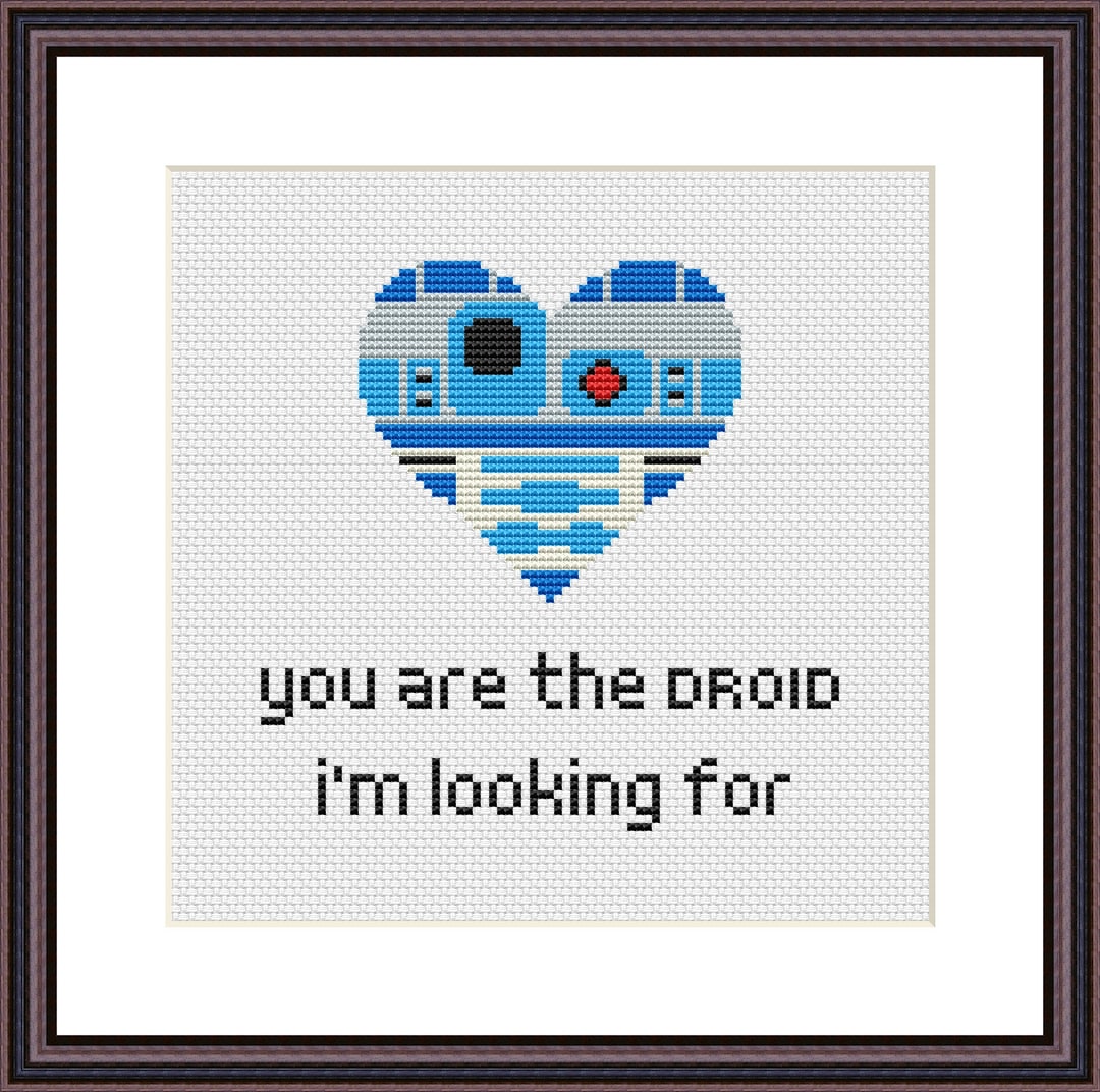 Heart Star W Funny Cross Stitch PDF Pattern You Are the Droid I'm ...