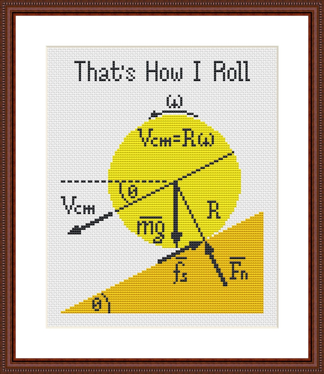 That's How I Roll Funny Cross Stitch Pattern PDF - Physics Mathematics ...