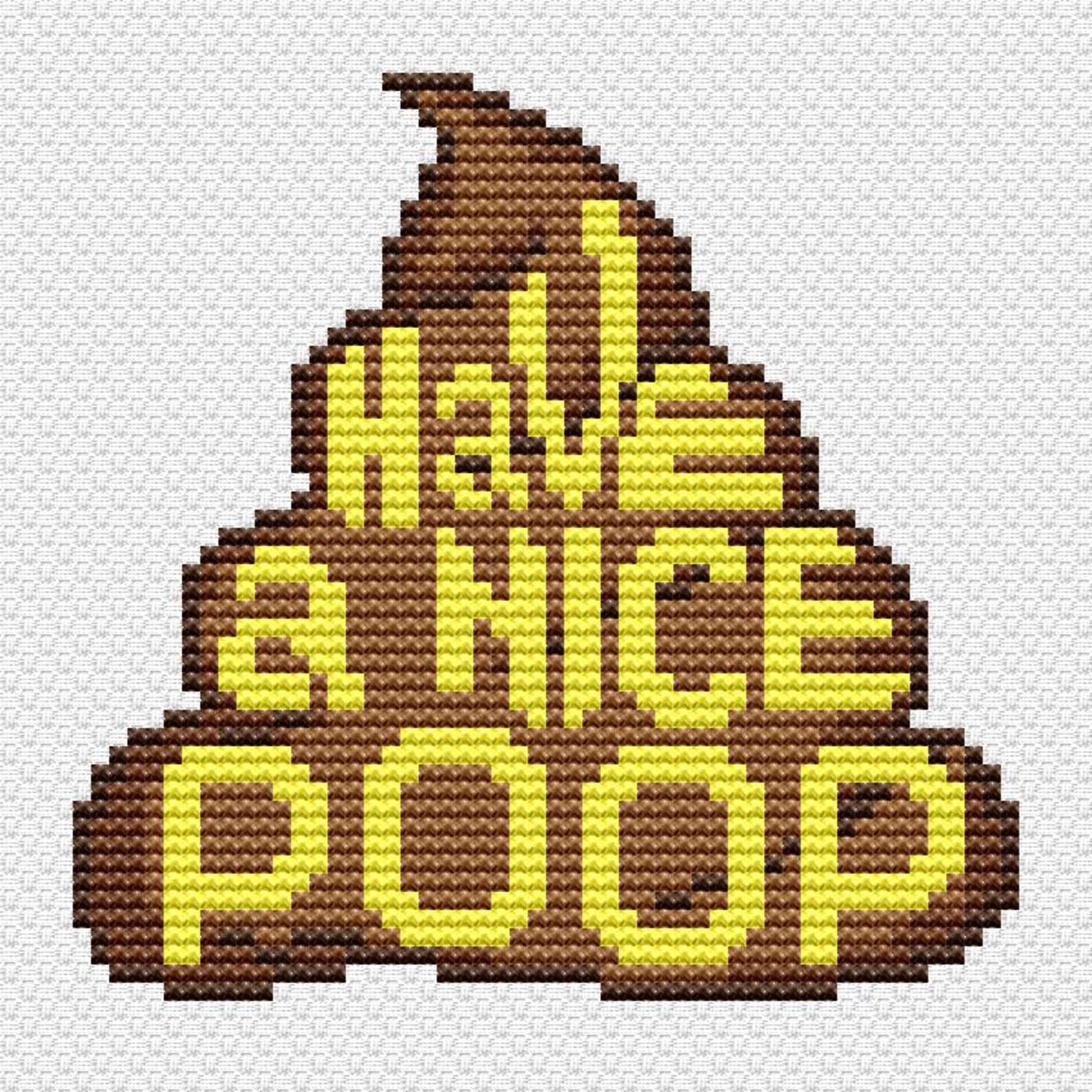 Poop Funny Cross Stitch PDF Pattern Have a Nice Poop - Etsy