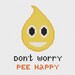 Pee Emoji Funny Cross Stitch PDF Pattern Don't Worry Pee - Etsy
